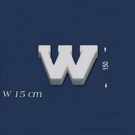 Wiesemann | Deko Buchstabe "W" | Polystyrol | Höhe: 150 mm | Styropor ...